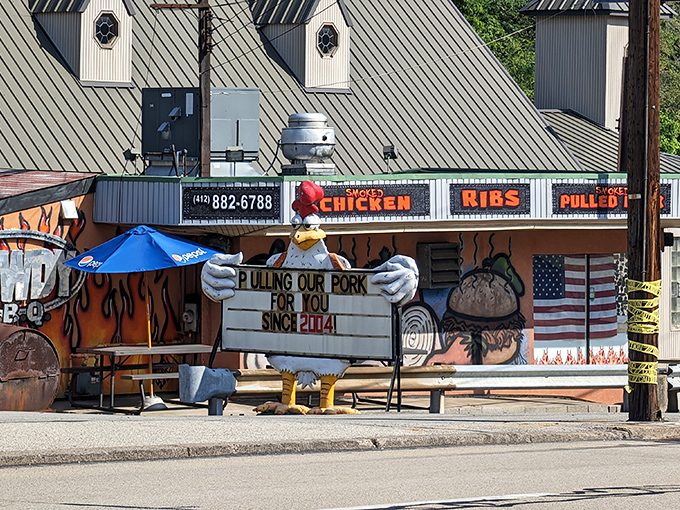 The unassuming exterior of Rowdy BBQ proves once again that the best food often hides in plain sight. This no-frills spot is the culinary equivalent of finding a $100 bill in your winter coat.