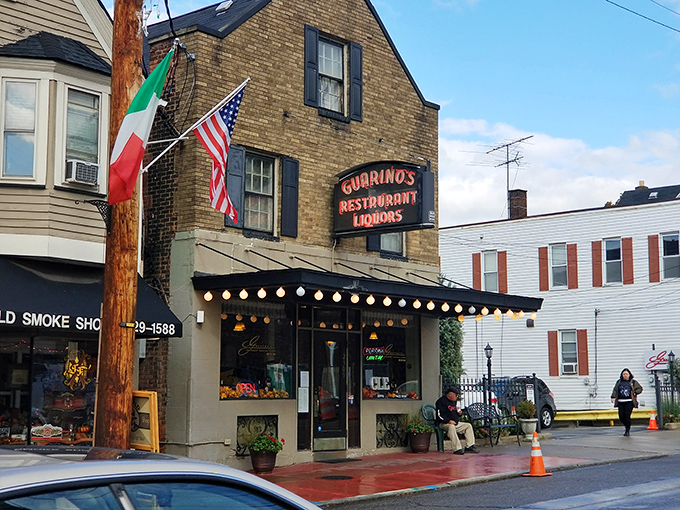 Italian and American flags proudly announce Guarino's heritage &ndash; Cleveland's oldest restaurant has been waving these banners through decades of delicious history.