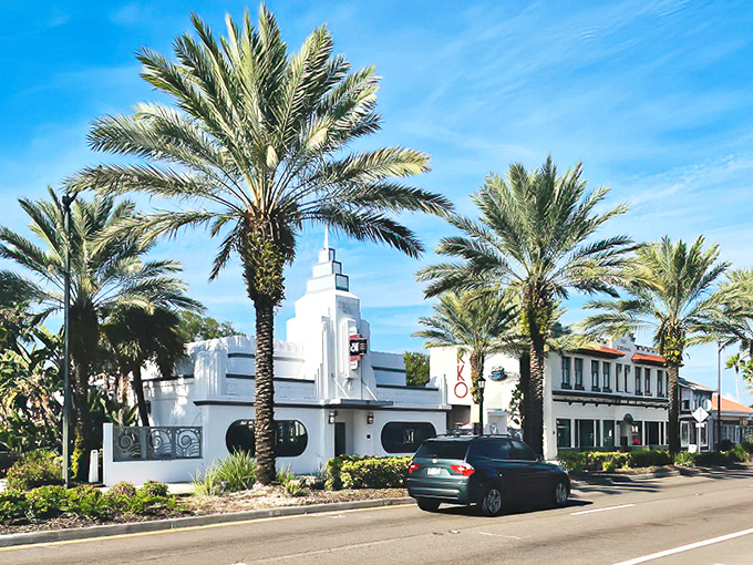 Art deco elegance meets Florida sunshine along Ormond's historic downtown strip, where palm trees stand guard over buildings that have stories to tell.