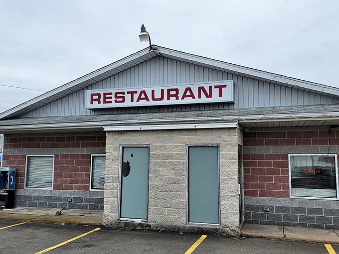 The unassuming exterior of Mary's in Drums, PA proves once again that culinary treasures often hide in plain sight.