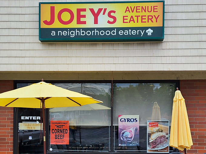 The unassuming exterior of Joey's Avenue Eatery proves once again that culinary treasures often hide behind the most modest facades.