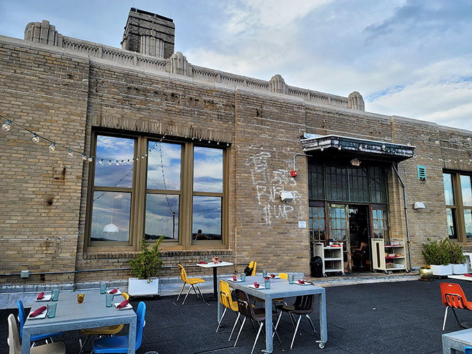 Rooftop dining with a view? Irwin's outdoor seating area transforms the historic Bok Building's industrial charm into South Philly's most unexpected culinary destination.