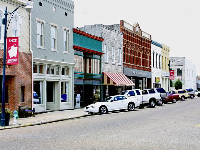 Downtown Hohenwald showcases that perfect small-town charm where parking is plentiful and stress is optional.