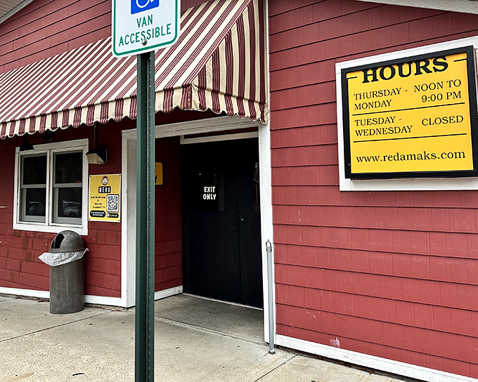 The iconic red exterior with its striped awning isn't trying to impress you&mdash;it's saving all that energy for what's inside.