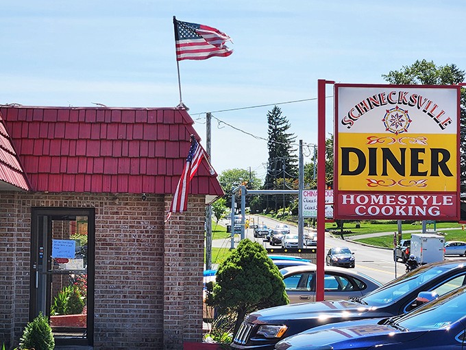 Where the stars and stripes wave proudly over a temple of homestyle cooking. This isn't just a meal stop&mdash;it's a Pennsylvania institution.