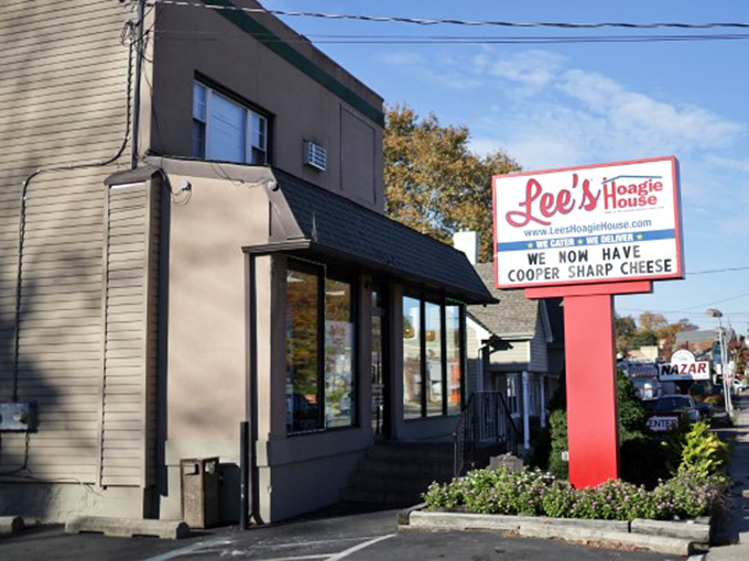Another angle reveals Lee's unpretentious exterior, where "Cooper Sharp Cheese" promises dairy dreams come true.