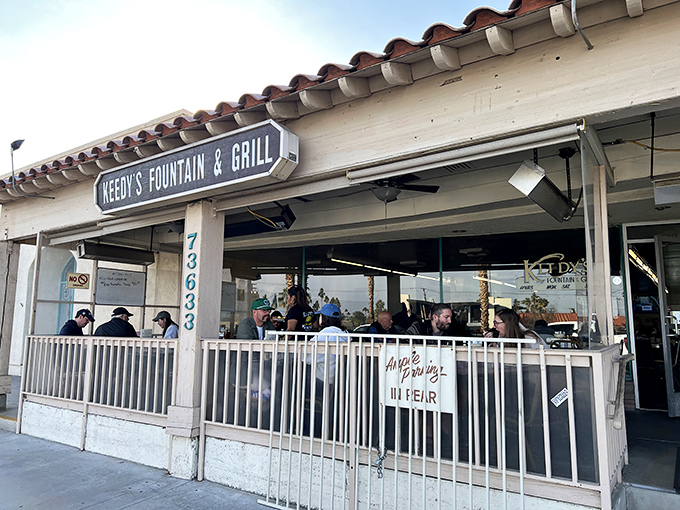 The desert sun can't outshine this Palm Desert institution. Keedy's classic signage promises authentic diner magic behind those doors.