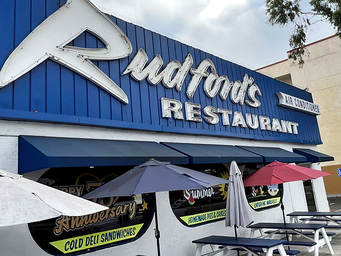 The classic blue exterior promises exactly what it delivers: honest food, generous portions, and zero pretense about being anything fancy.