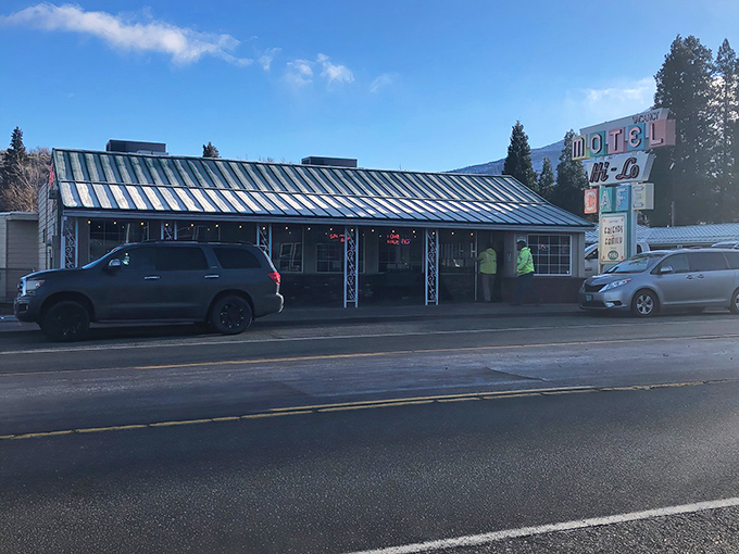 The unassuming blue-roofed exterior of Hi-Lo Caf&eacute; might not scream "culinary destination," but locals know better. Mount Shasta's shadow holds delicious secrets.