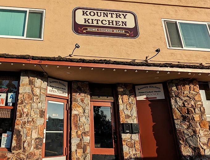 The stone facade and simple signage of Kountry Kitchen might not scream "culinary destination," but that's exactly what makes this Ramona gem so special.