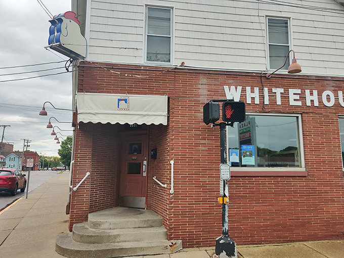 The unassuming brick exterior of White House Chicken stands as a beacon to fried chicken pilgrims. No fancy frills needed when what's inside is this good.