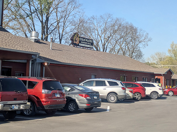 Your barbecue destiny awaits behind these doors, where smoke signals mean dinner's ready.