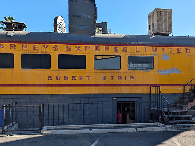 All aboard the flavor express! Carney's bright yellow train car on Sunset Strip stands as a delicious landmark that's been stopping traffic and satisfying cravings for decades.