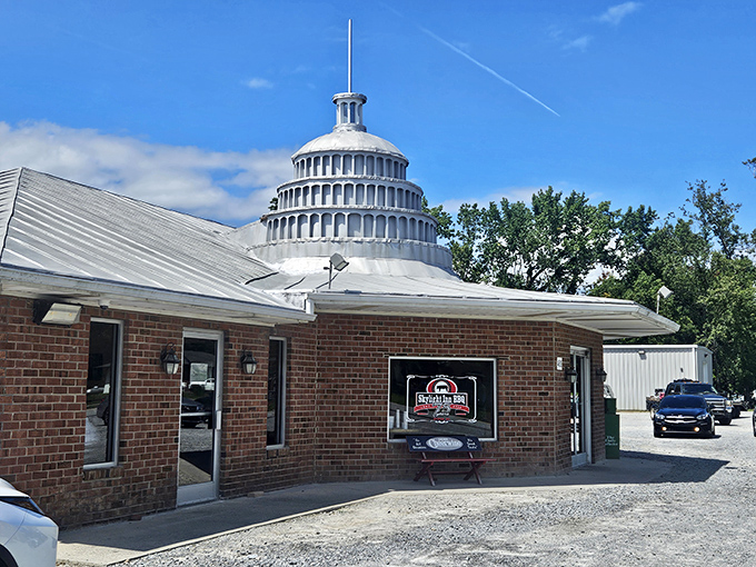 That's not a spaceship landing in rural North Carolina&mdash;it's barbecue royalty announcing itself with an iconic silver Capitol dome atop humble brick walls.