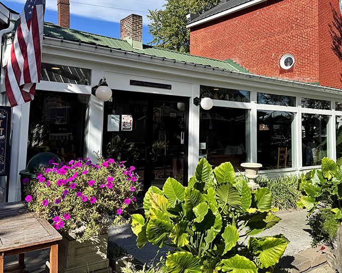 The historic red brick exterior of Monell's stands proudly in Nashville's Germantown neighborhood, a beacon of Southern hospitality waiting to welcome hungry visitors.