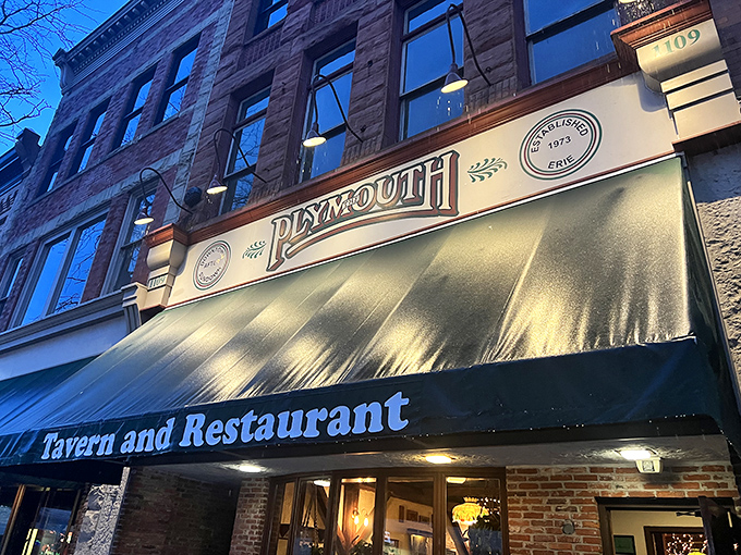 Plymouth Tavern's unassuming brick facade hides Erie's best-kept culinary secret &ndash; legendary wings worth the pilgrimage.