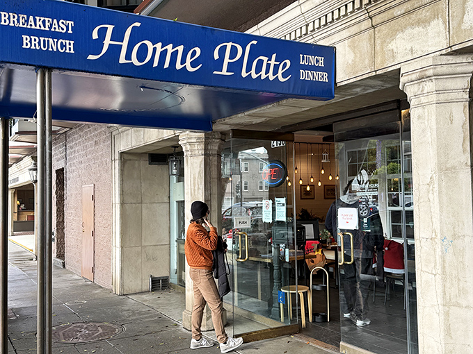 The iconic blue awning of Home Plate beckons hungry San Franciscans like a culinary lighthouse in the Outer Richmond fog.