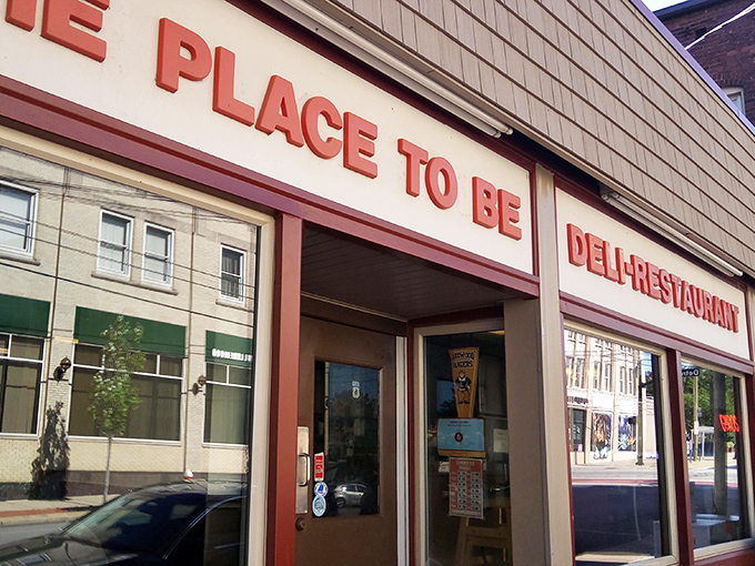 The red brick facade and straightforward signage says it all – this isn't a place trying to impress you with trends, just honest-to-goodness breakfast that will.