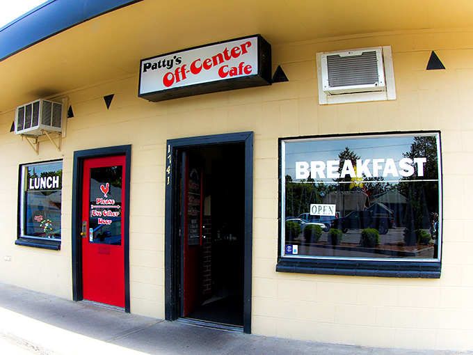 The unassuming exterior with bright red doors is like finding a secret treasure map&mdash;X marks the spot for breakfast bliss in Salem.