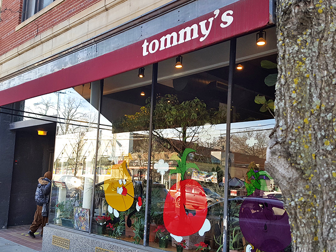 The iconic red awning of Tommy's beckons hungry pilgrims to this Cleveland Heights institution like a culinary lighthouse on Coventry Road.
