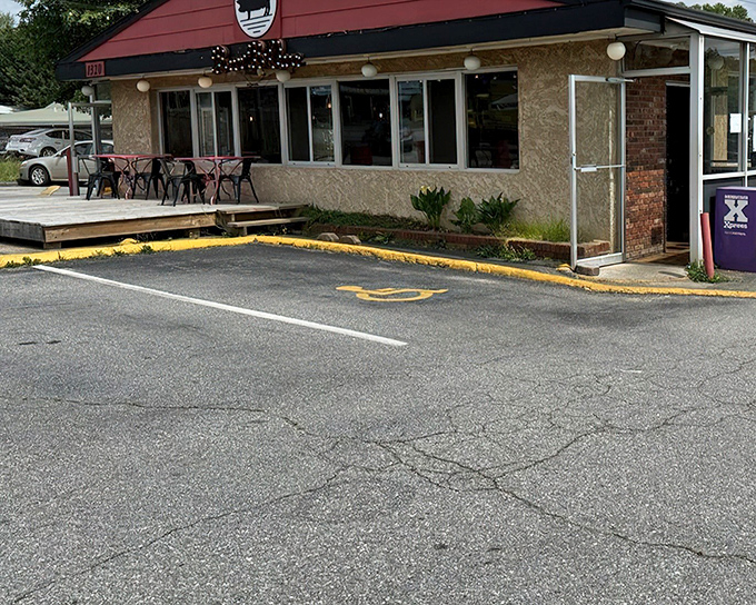 The unassuming exterior of Doc Brown's BBQ proves once again that barbecue brilliance often hides in plain sight, beckoning hungry travelers with the promise of smoky delights.