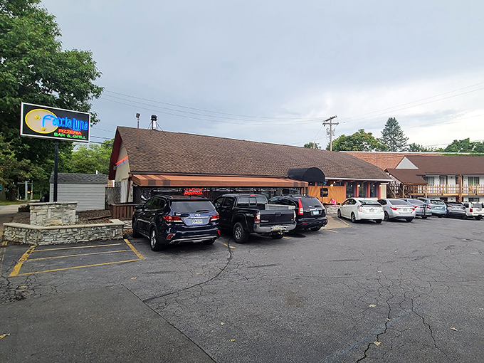 The unassuming exterior of Faccia Luna hides culinary treasures within, like finding an Italian grandmother's kitchen tucked into State College's landscape.
