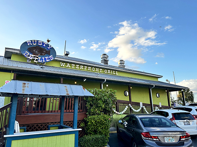 The cheerful yellow walls match the sunny disposition of everyone who's discovered this local treasure.