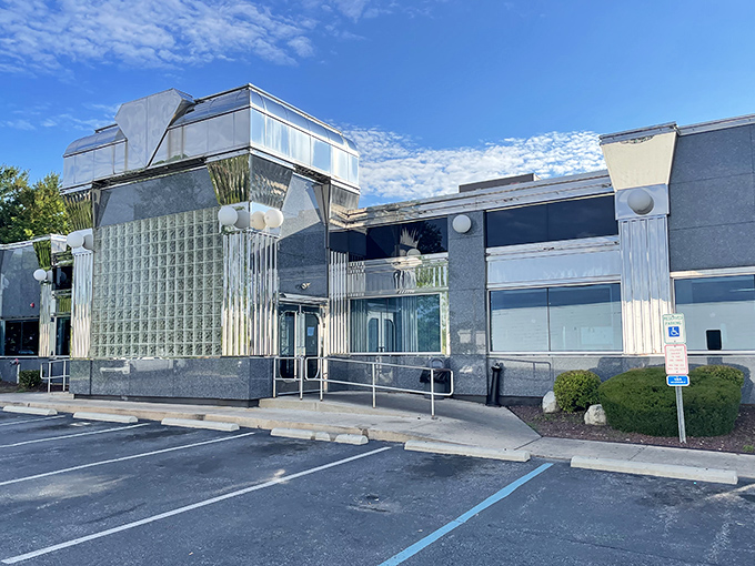 The gleaming silver exterior of Springfield Diner stands like a time capsule with modern flair, promising culinary treasures within its chrome-trimmed walls.