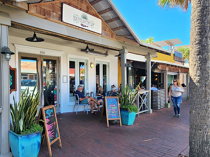 The coastal charm of North Beach Fish Camp beckons from its weathered wood exterior&mdash;like that beach house you've always dreamed of owning but with better food. 