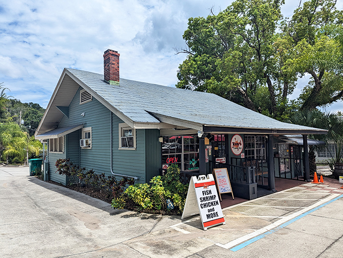 From the outside, it's a humble Florida bungalow, but inside awaits seafood magic that would make Neptune himself put down his trident and pick up a fork.