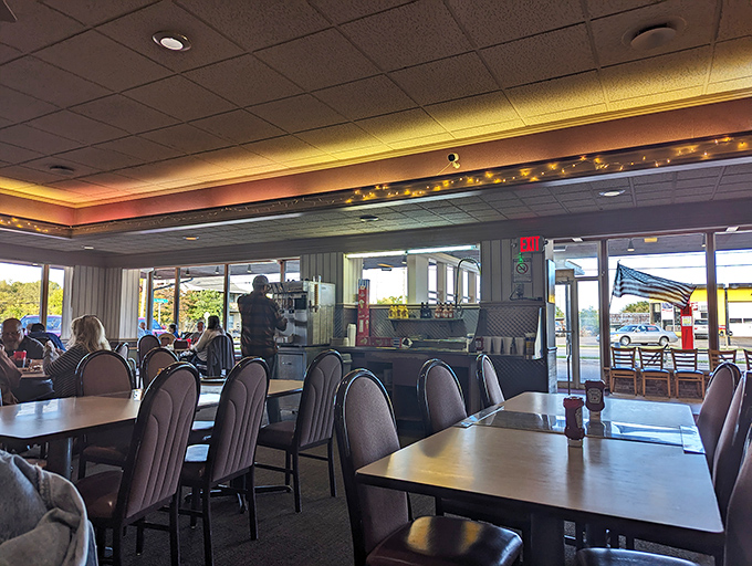 Classic Americana at its finest &ndash; Village Inn's dining room invites you in with its unpretentious charm and promise of comfort food glory.