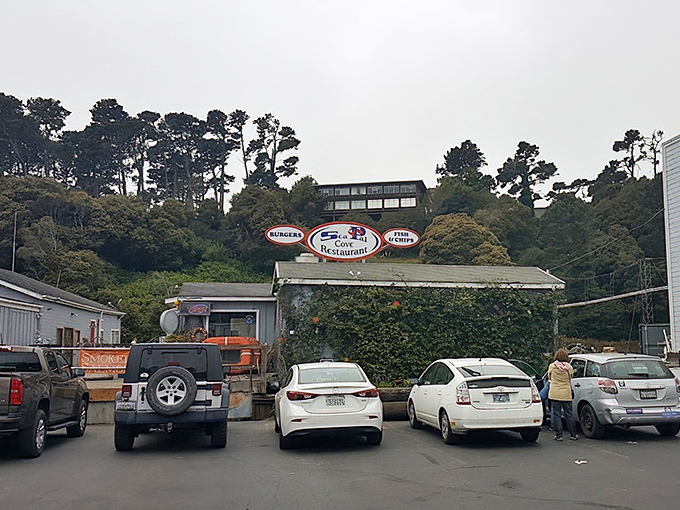 The unassuming exterior of Sea Pal Cove proves once again that coastal culinary treasures often hide in plain sight, weathered by salt air and stories.