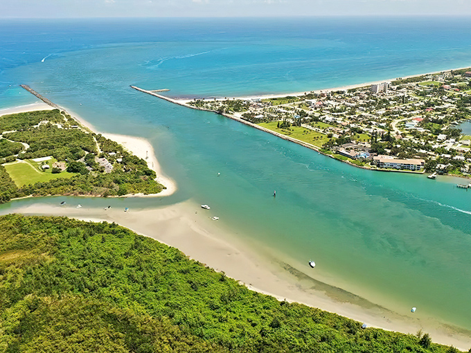 Where turquoise meets emerald &ndash; Fort Pierce's inlet creates a natural masterpiece that no filter could improve upon. Mother Nature showing off again.