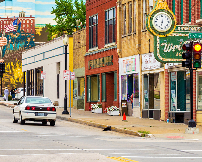 St. Joseph's iconic Welcome Arch spans Eighth Street like a gilded invitation to step back in time while keeping one foot firmly in the present.