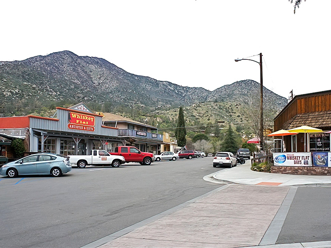 Main Street Kernville captures that perfect small-town vibe where the automotive shop probably knows your name and your car's quirky noises.