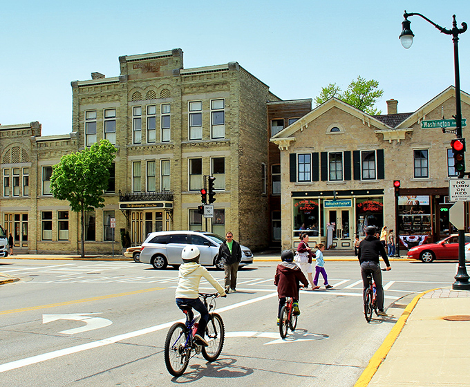 Cedarburg's downtown isn't just preserved&mdash;it's thriving. Cyclists and pedestrians share streets where limestone buildings have witnessed generations of Wisconsin stories.