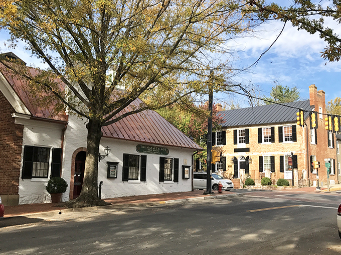 Historic charm on full display along Washington Street, where brick buildings and metal roofs have been telling stories since Thomas Jefferson was penning letters.