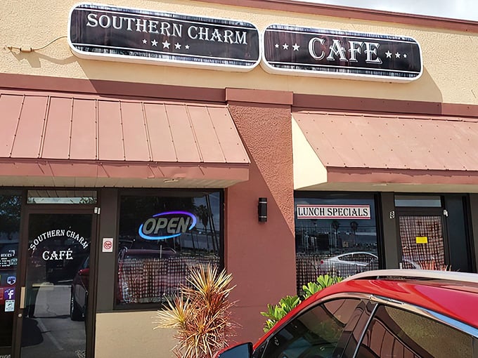The unassuming exterior of Southern Charm Cafe hides culinary treasures that would make any Southern grandmother proud. Florida sunshine and Southern comfort food&mdash;what more could you ask for?
