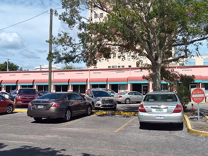 From the outside, you'd never guess this shopping labyrinth awaits. The Exchange's parking lot is like the waiting room for a retail adventure.