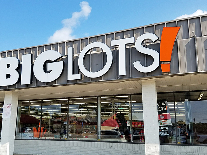 The iconic orange exclamation point beckons like a promise &ndash; something exciting awaits inside these walls where bargain hunters find their paradise.