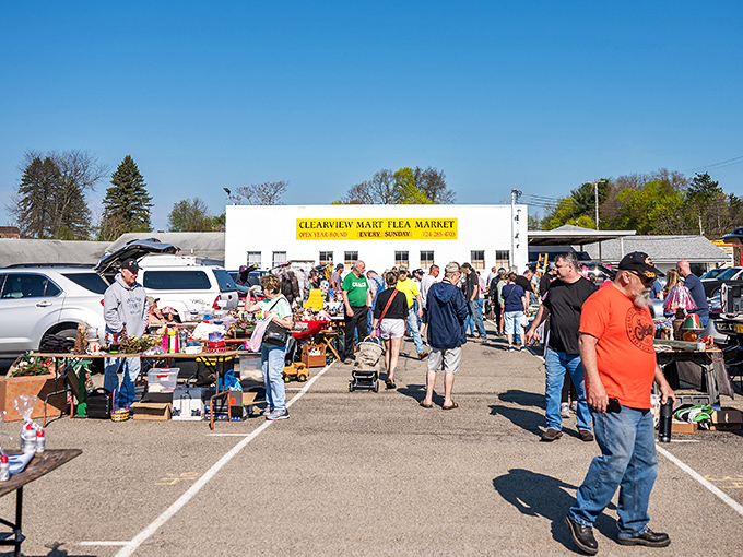 Outdoor vendors transform the parking lot into a kaleidoscope of handcrafted treasures that would make any craft fair jealous.