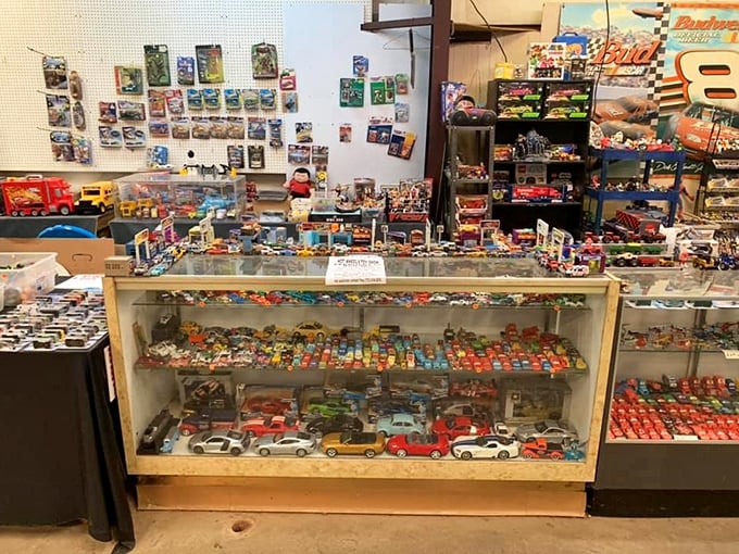 A treasure hunter's paradise stretches before you at Hilltop Flea Market, where one person's castoffs become another's prized discoveries under the Tennessee sky.