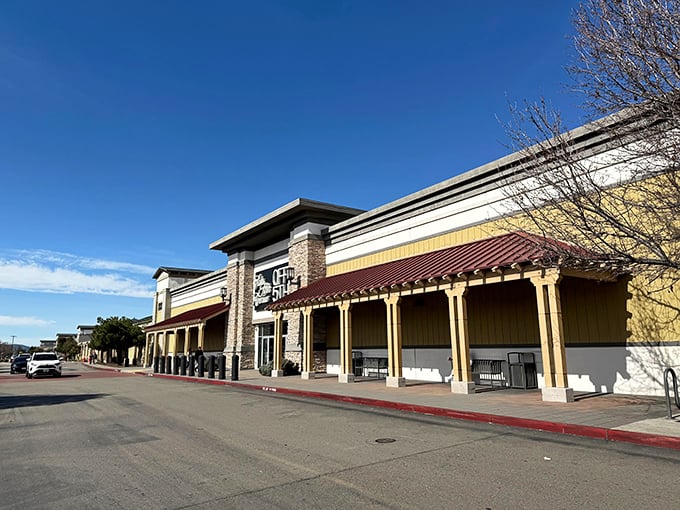 Retail therapy meets Western charm with these covered walkways offering blessed shade for weary shoppers. Your credit card may need therapy too after a day here.