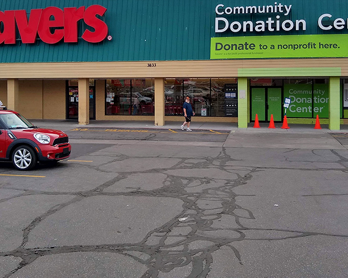 Rain can't dampen the thrill of the hunt at Savers, where shoppers brave the elements for the chance to discover hidden gems at fraction-of-retail prices.