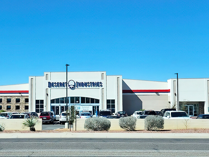 The desert sun gleams off Deseret Industries' pristine white facade, a siren call to bargain hunters and treasure seekers across Tucson.