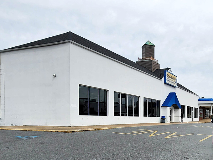 The unassuming exterior of Wilmington's Goodwill belies the treasure trove waiting inside. Like a thrift store TARDIS, it's bigger on the inside.