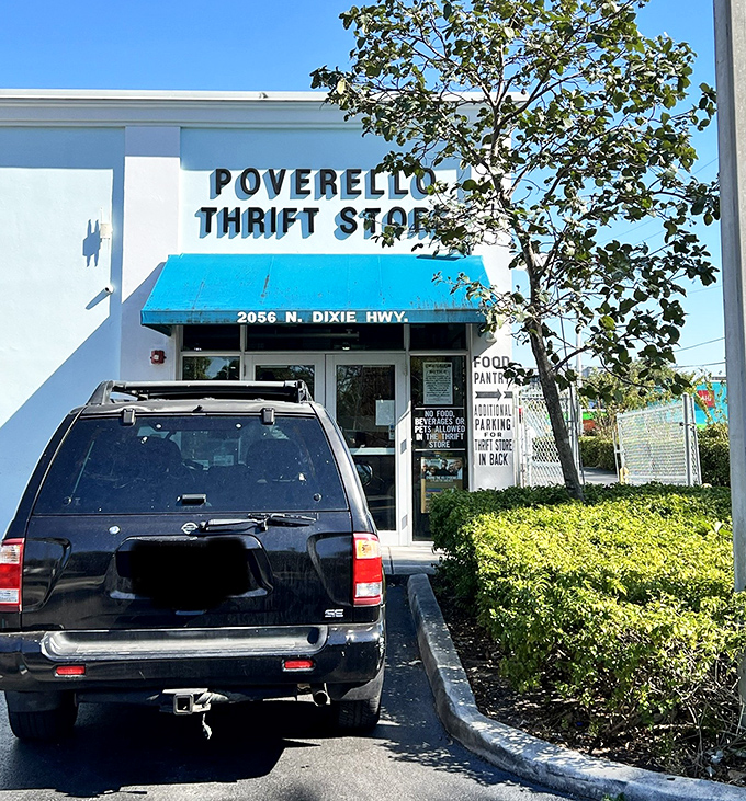 The unassuming exterior with its bright blue awning is like Florida's version of Narnia's wardrobe&mdash;ordinary on the outside, magical treasures within.