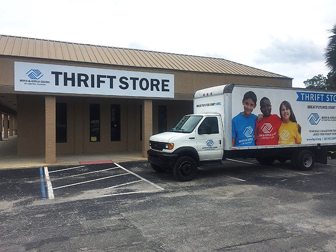 The unassuming storefront hides a treasure trove within, like finding an unmarked speakeasy that serves bargains instead of bourbon.