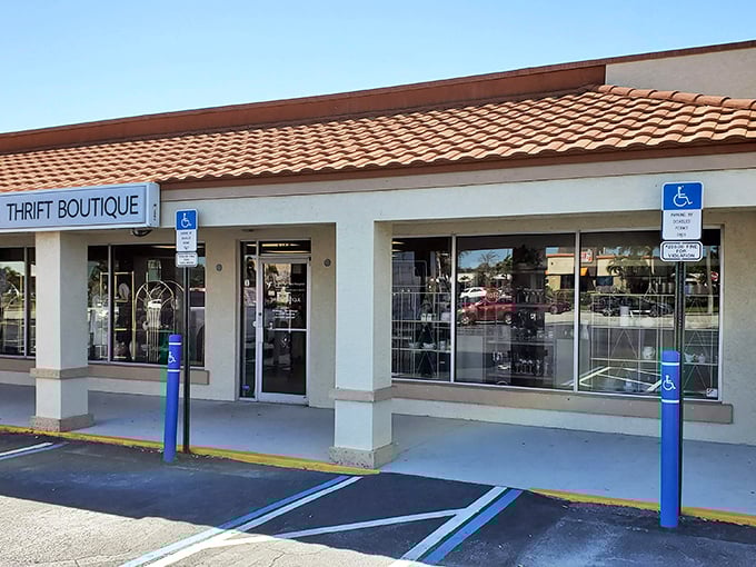 The unassuming exterior of Treasure Coast Hospice Thrift Boutique hides a wonderland of bargains waiting to be discovered.
