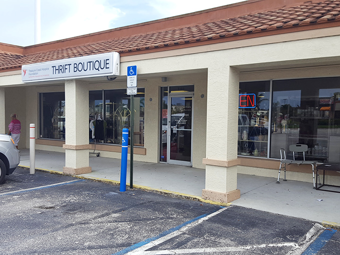 The unassuming exterior of Treasure Coast Hospice Thrift Boutique hides a wonderland of bargains waiting to be discovered.